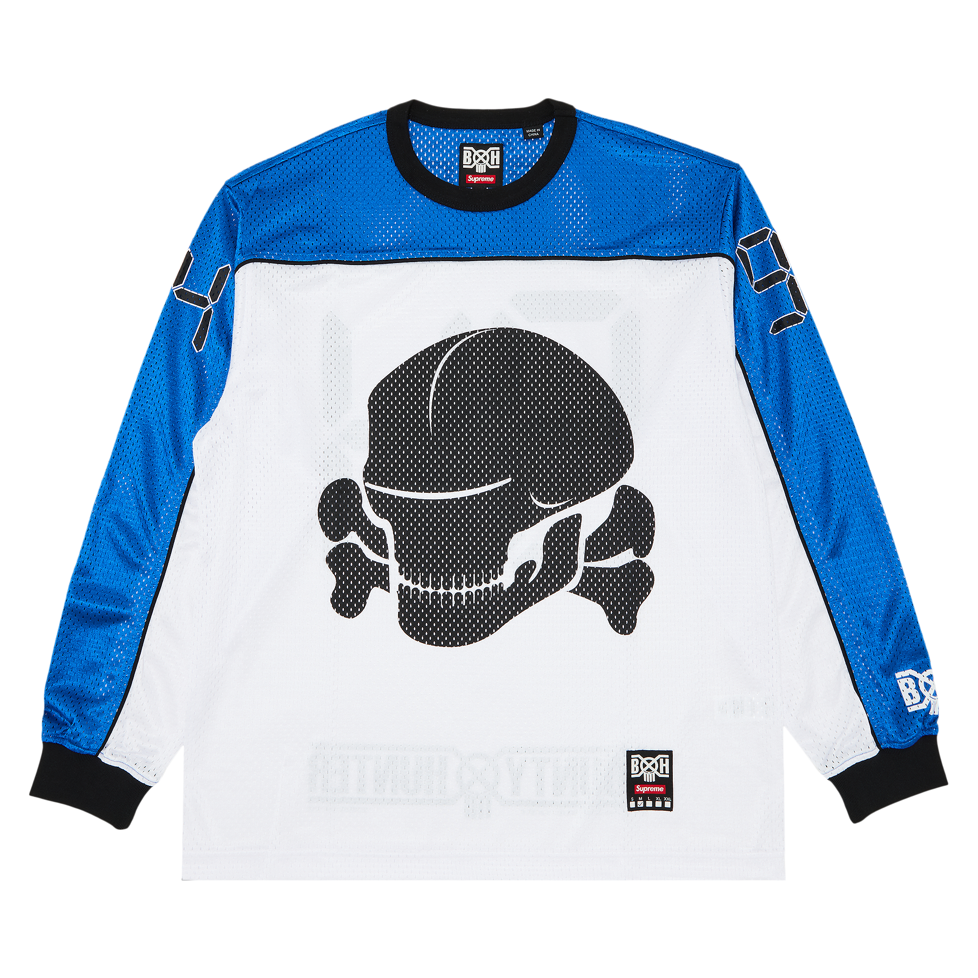 Supreme X Bounty Hunter Mesh Moto Jersey In White | Editorialist