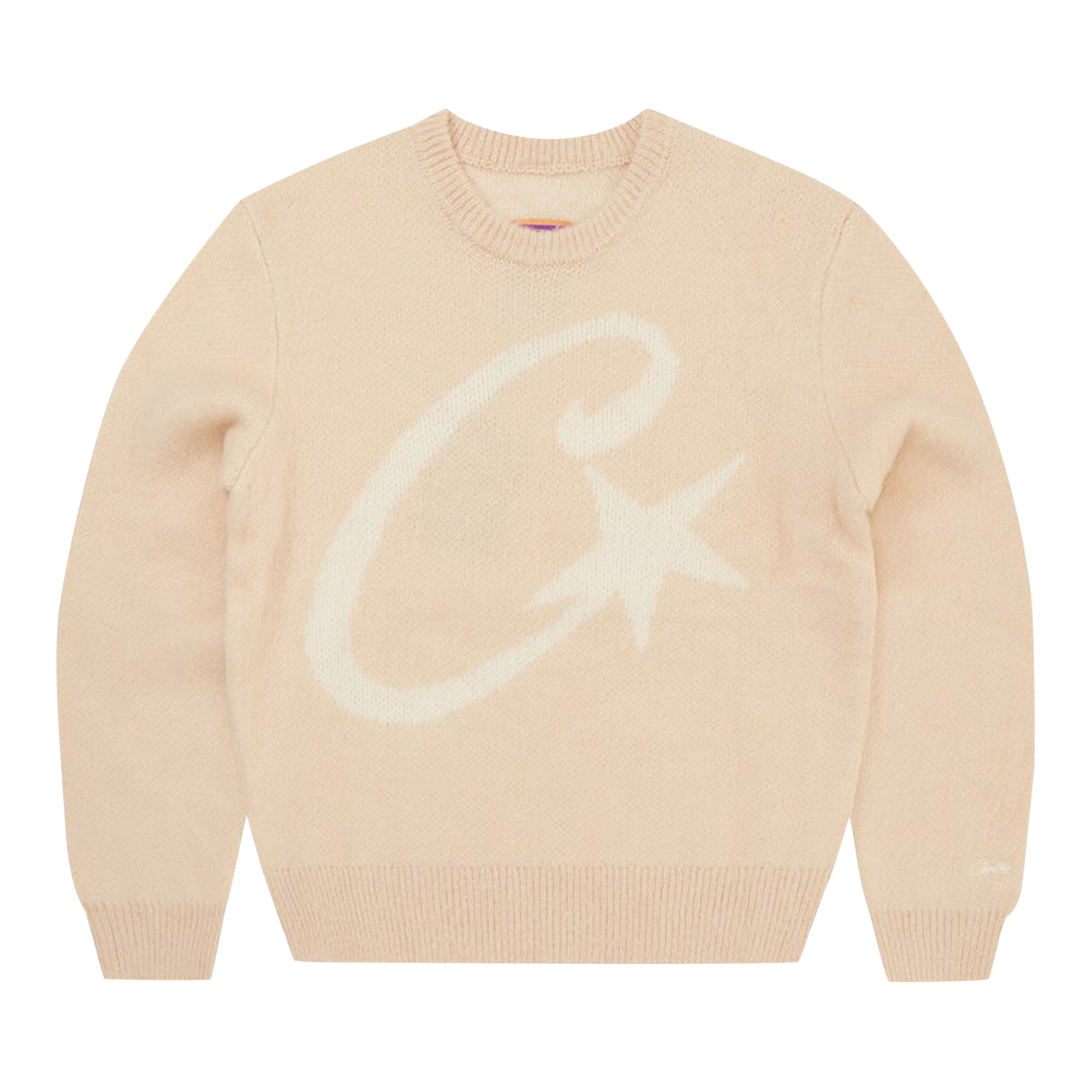 Corteiz C Star Mohair Knit Sweater - Cream | Editorialist