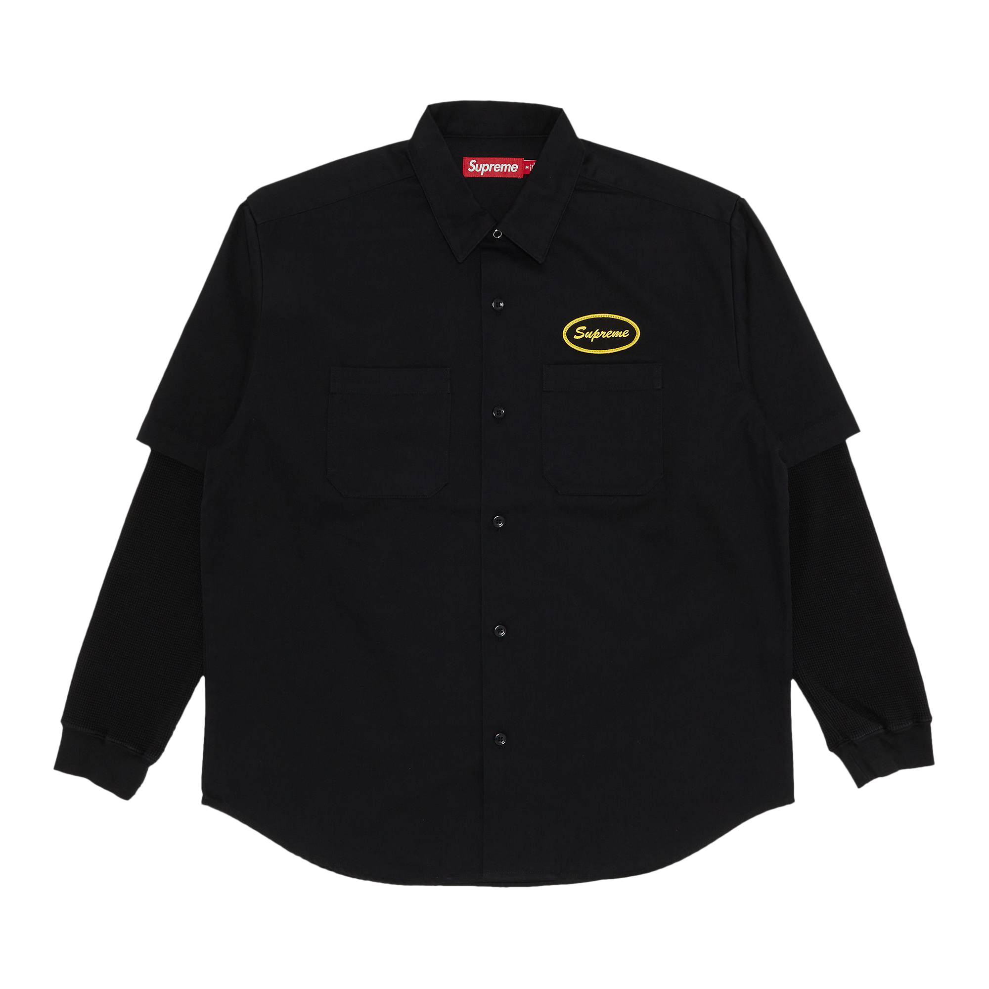 Supreme Brushed Flannel Twill Shirt - Black | Editorialist
