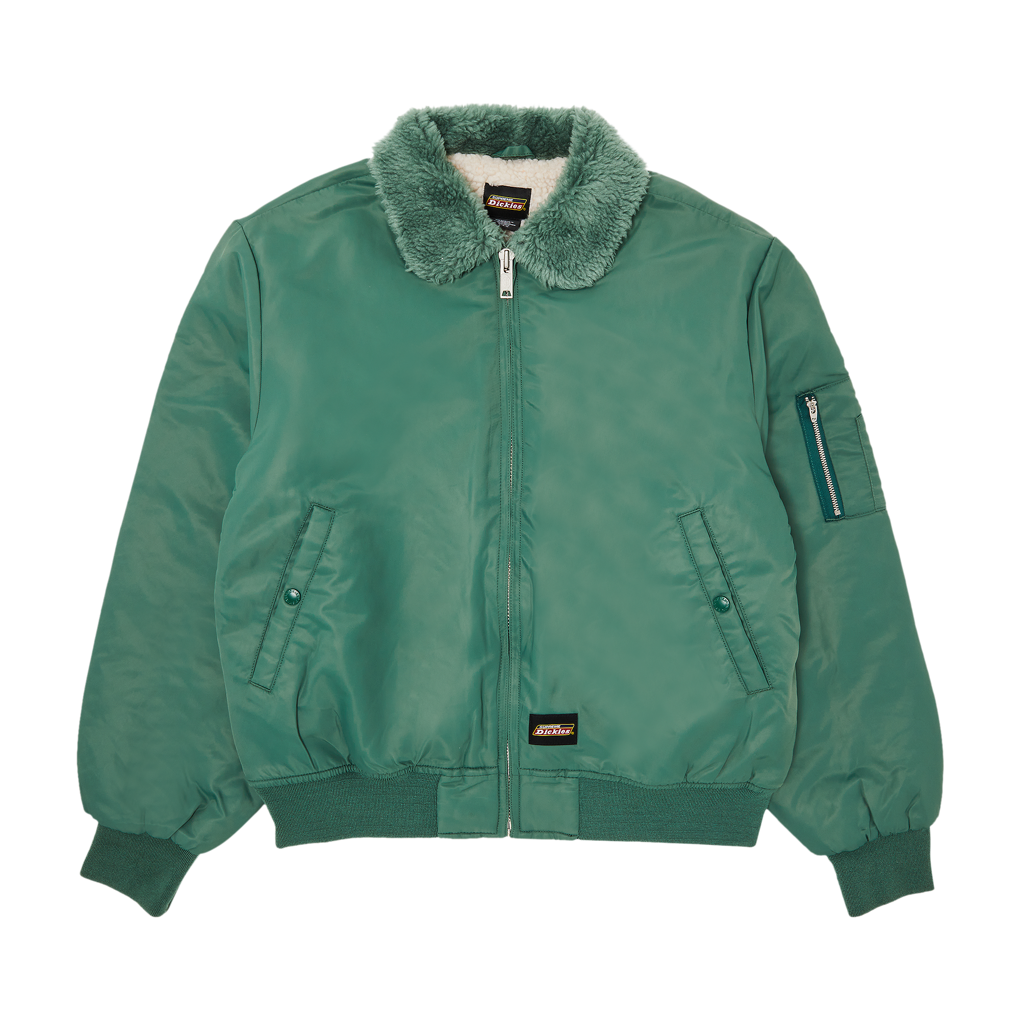 Supreme X Dickies Fur Collar Bomber Jacket - Green | Editorialist