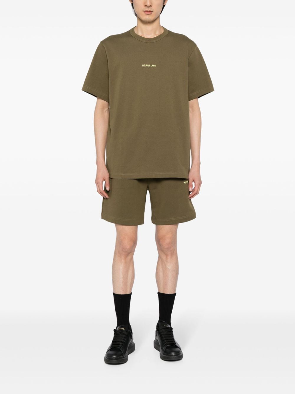 HELMUT LANG Helmut Lang Logo-Print Cotton Shorts
