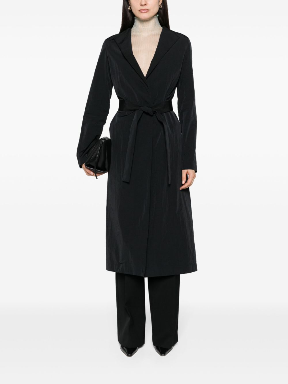 FABIANA FILIPPI Fabiana Filippi Open-Front Crinkled Parka Coat