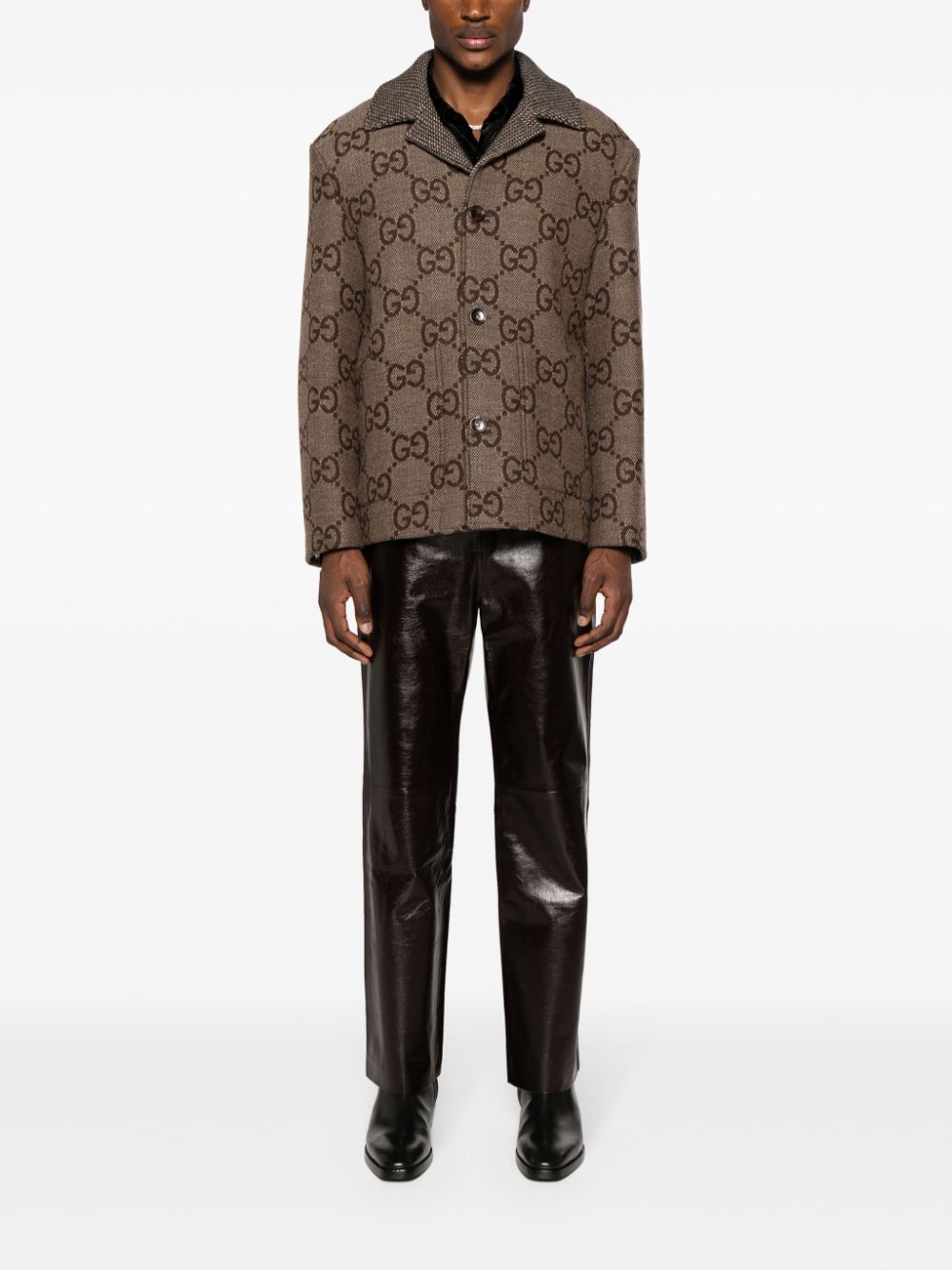 GUCCI Gucci Maxi GG-Jacquard Wool Jacket