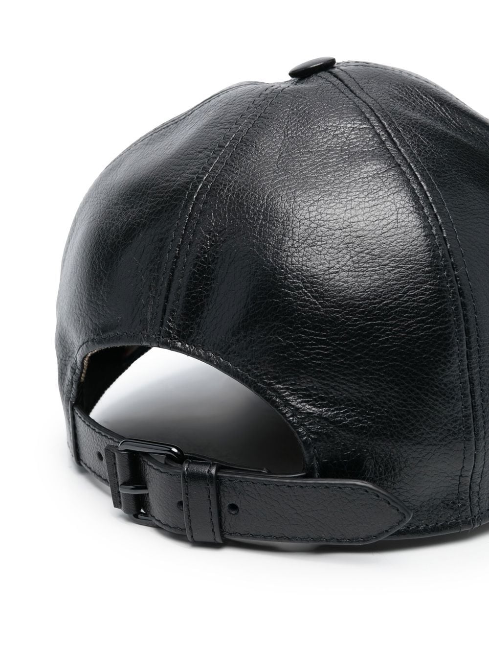 GUCCI ブラックレザーキャップ Gucci Double G Leather Baseball Hat - Black | Editorialist