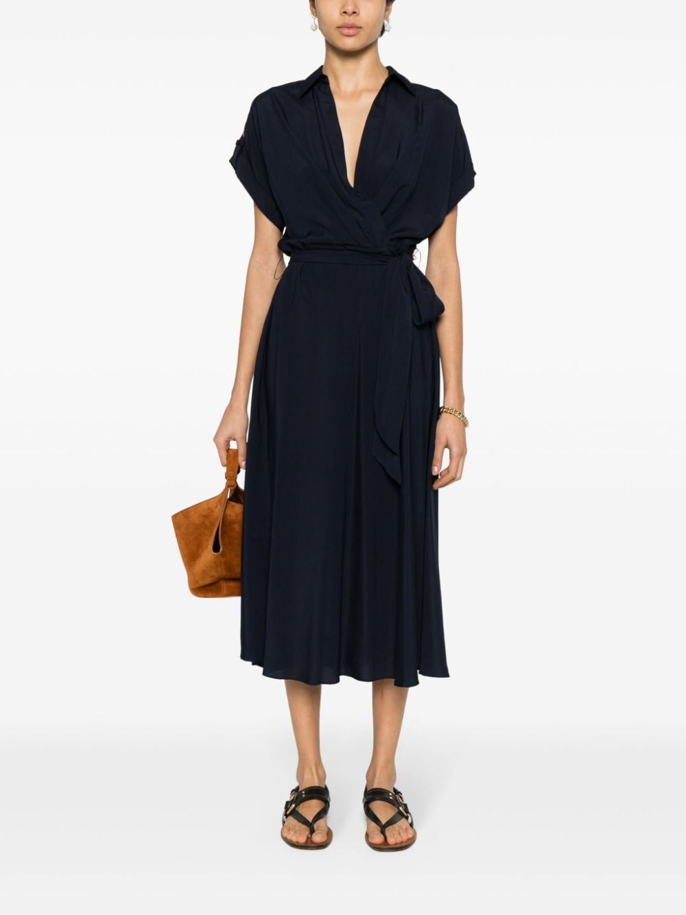 ralph lauren surplice georgette midi dress Lauren Ralph Lauren Women's Surplice Georgette Midi Dress