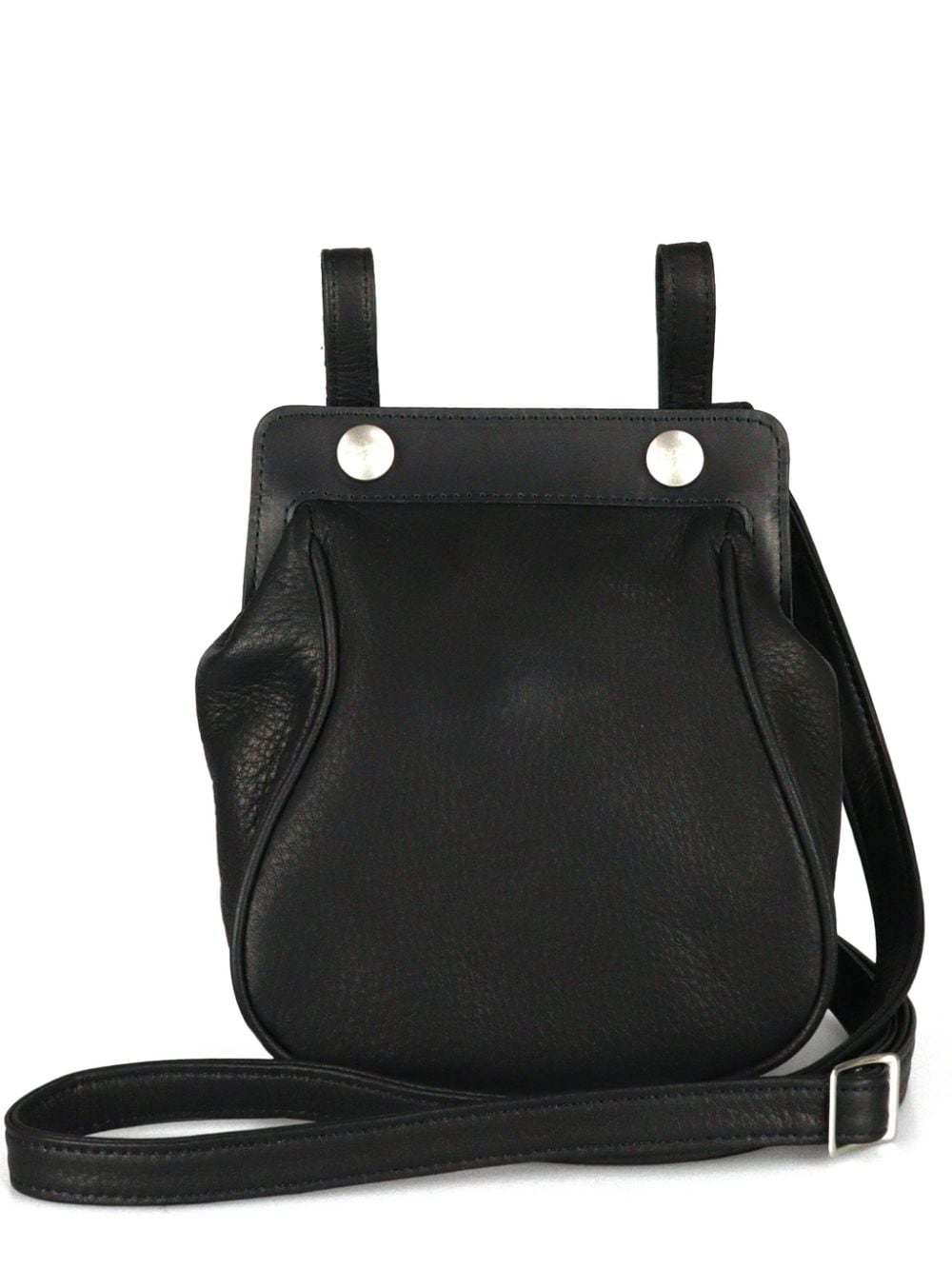 Yohji Yamamoto Leather Messenger Bag - Black | Editorialist
