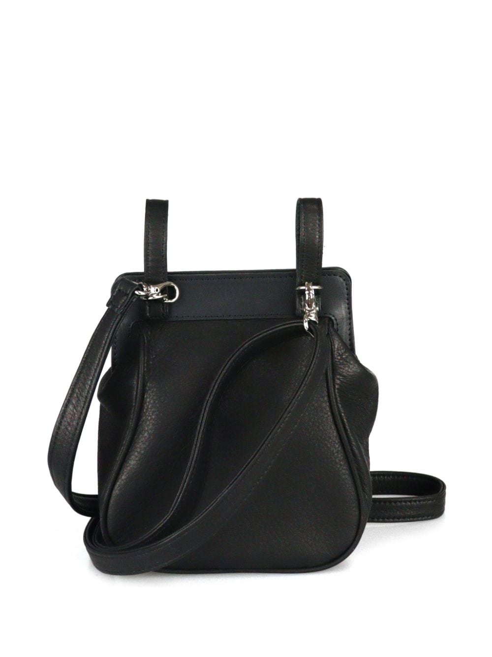 Yohji Yamamoto Leather Messenger Bag - Black | Editorialist