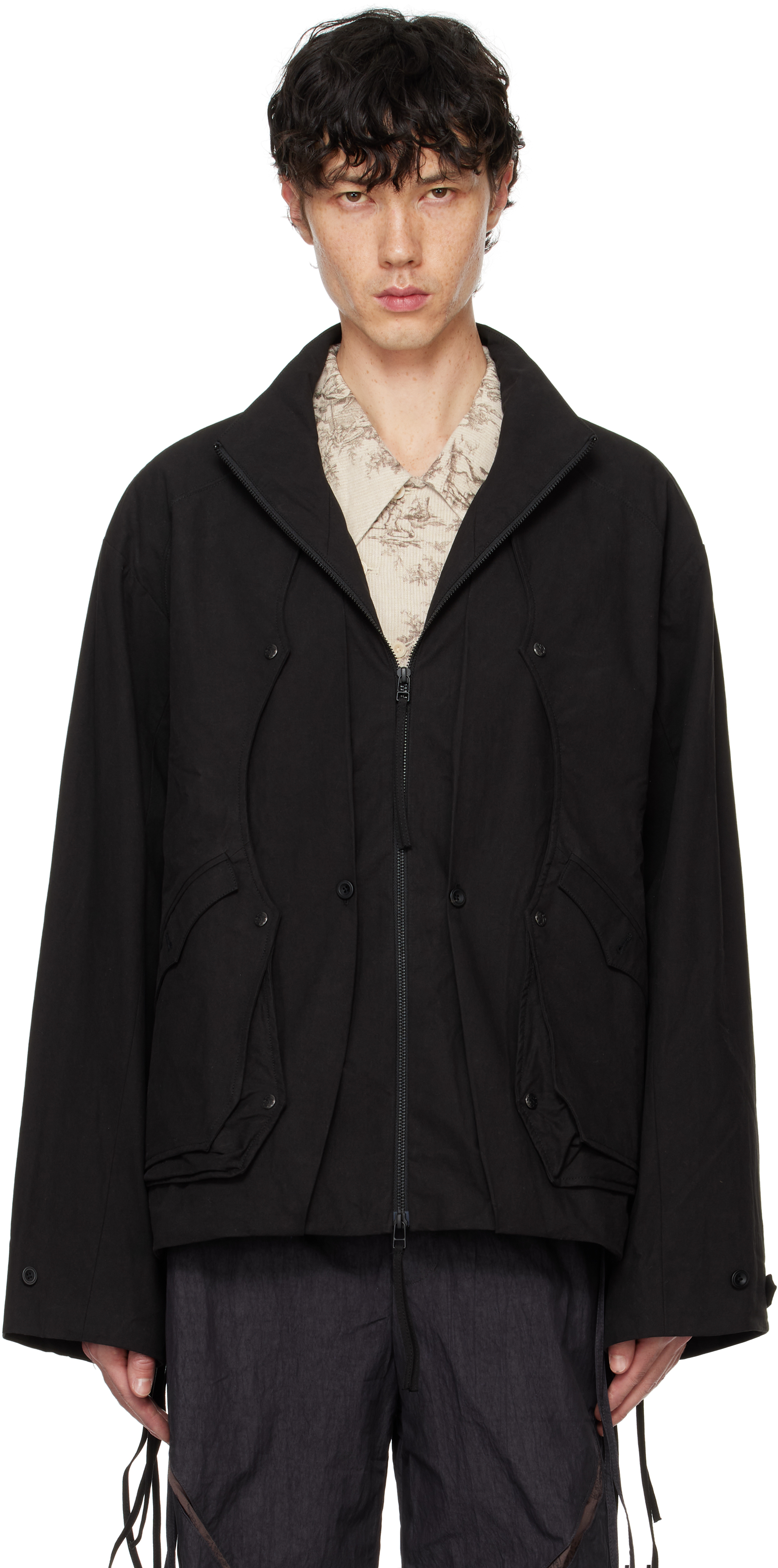 ジャケット・アウター 24aw professor.E Poncho Jacket Professor.E Poncho Jacket In Black - 40% Off | Editorialist