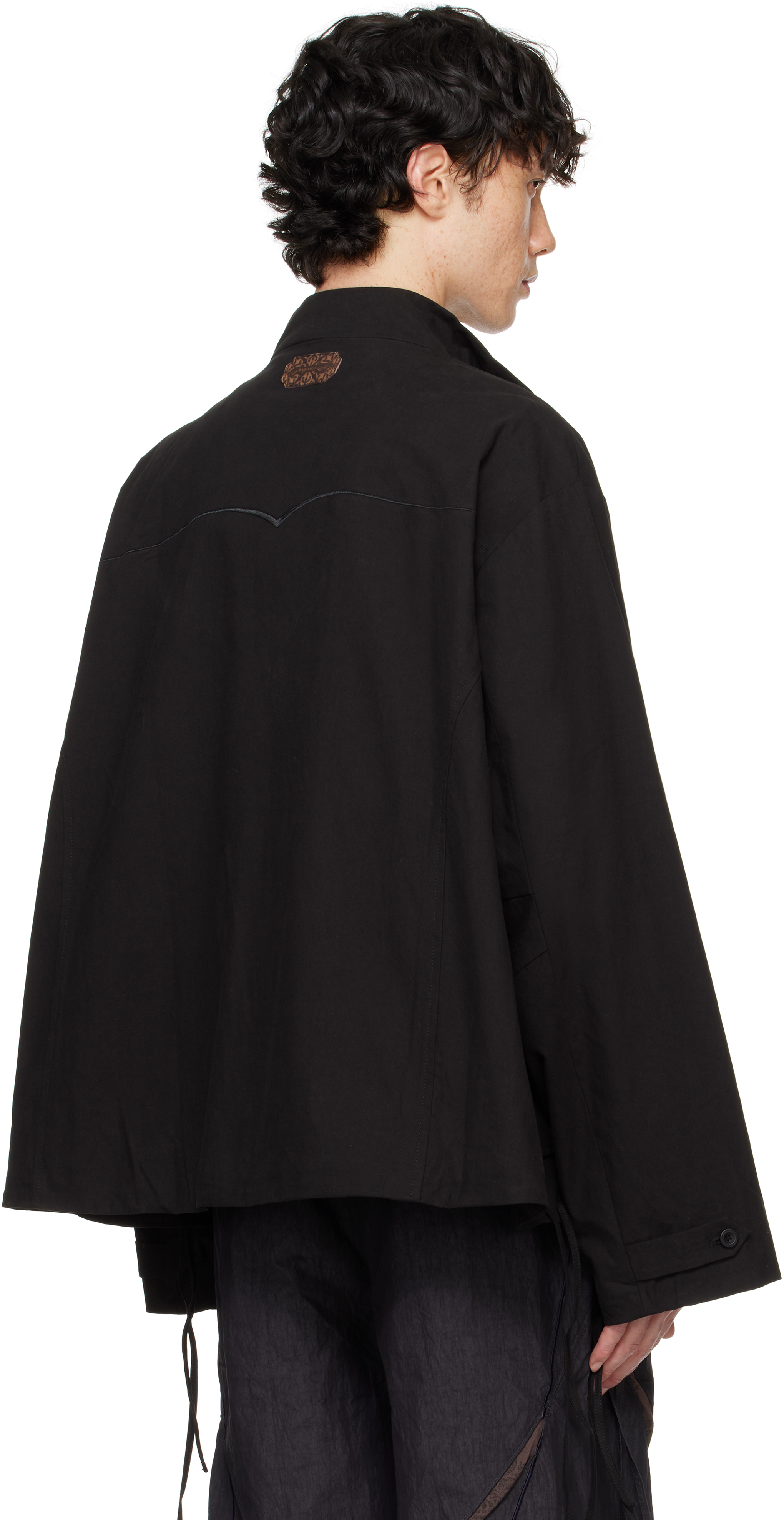 Professor.E Poncho Jacket In Black - 40% Off | Editorialist