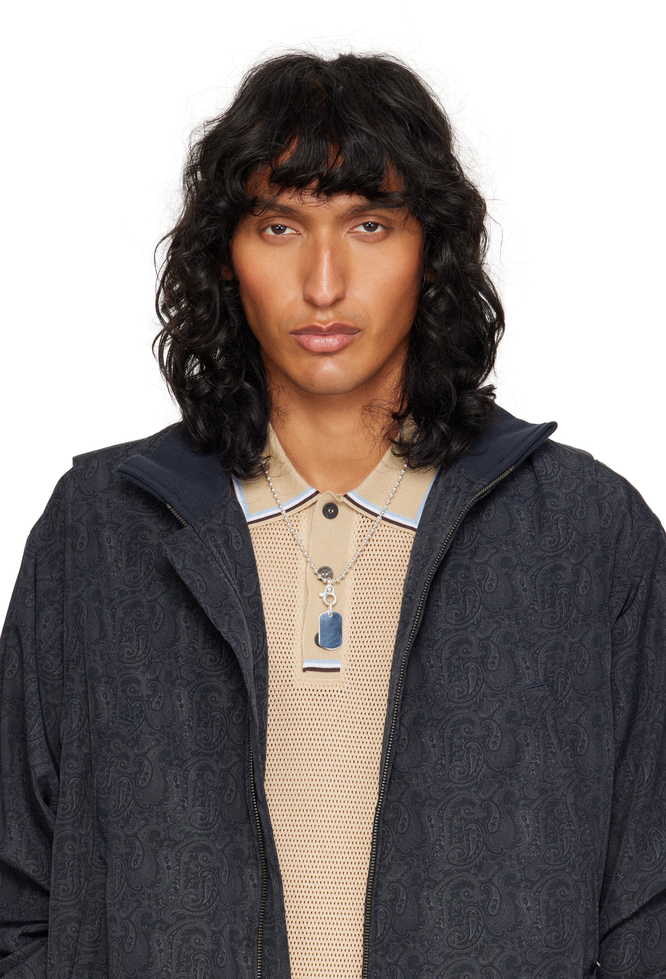 Martine Ali Jax Tag Necklace In Silver - 60% Off | Editorialist