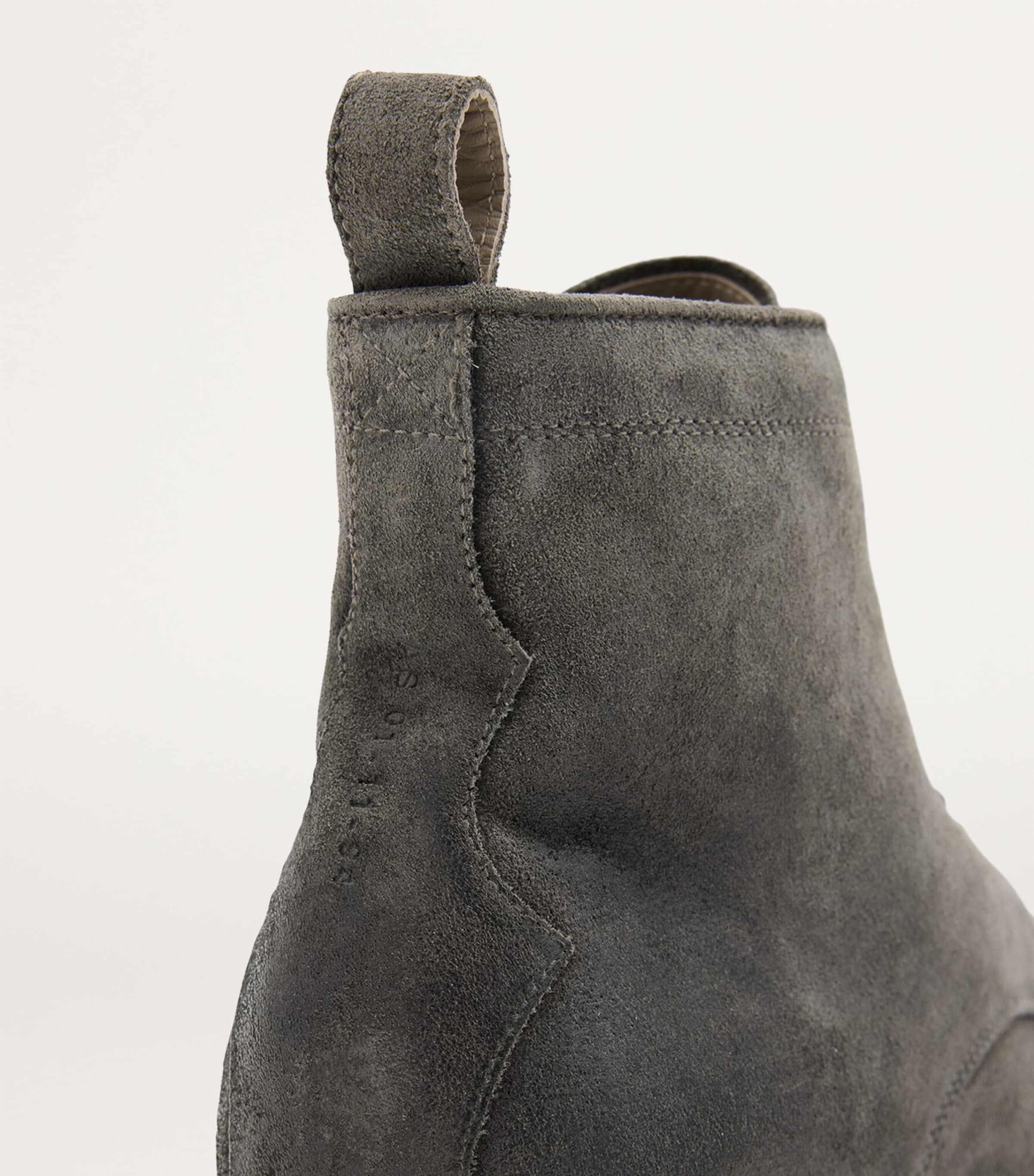 Allsaints Suede Lace-Up Drago Boots In Grey - 30% Off 