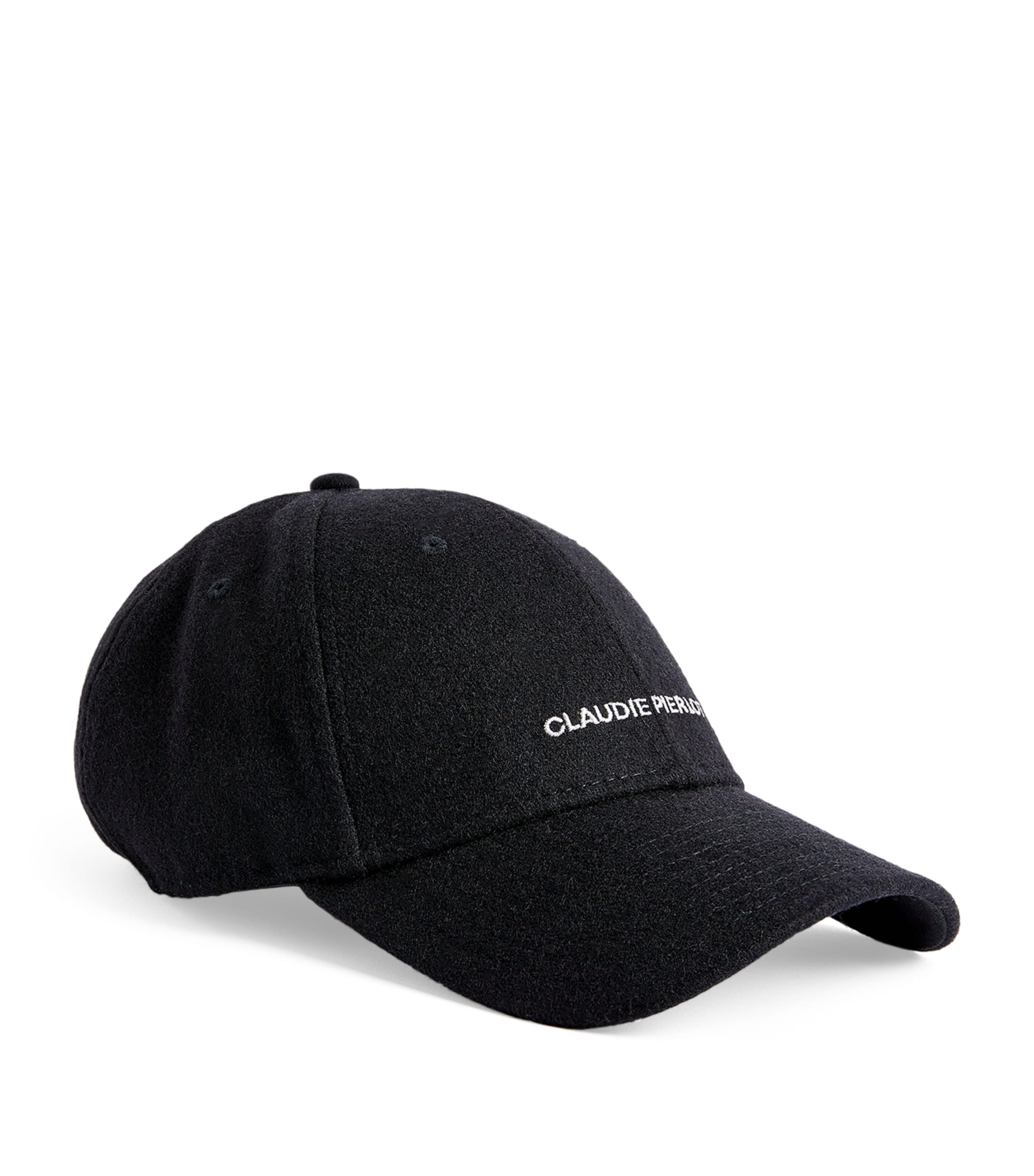 Claudie Pierlot Logo Baseball Cap Maje sezane Denim hat with clover logo Blue For Women | Maje main image 2