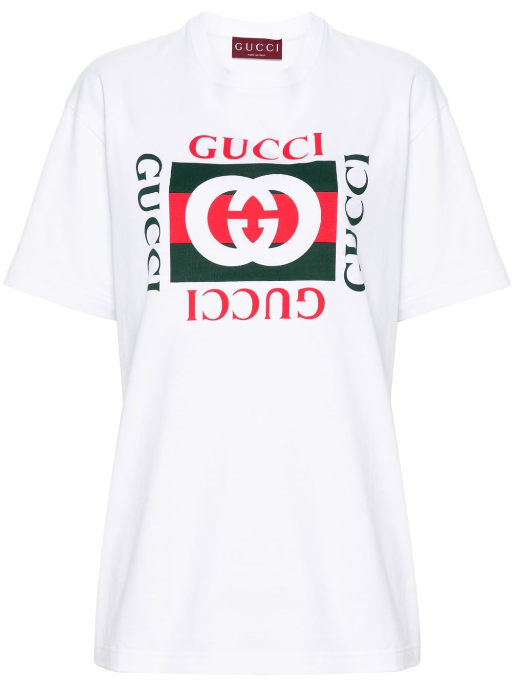 Gucci Printed Cotton Jersey T-Shirt - White | Editorialist