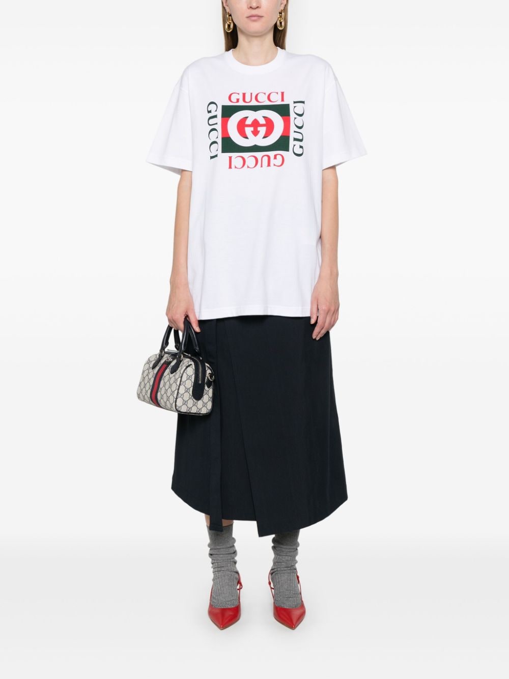 GUCCI Gucci Printed Cotton Jersey T-Shirt