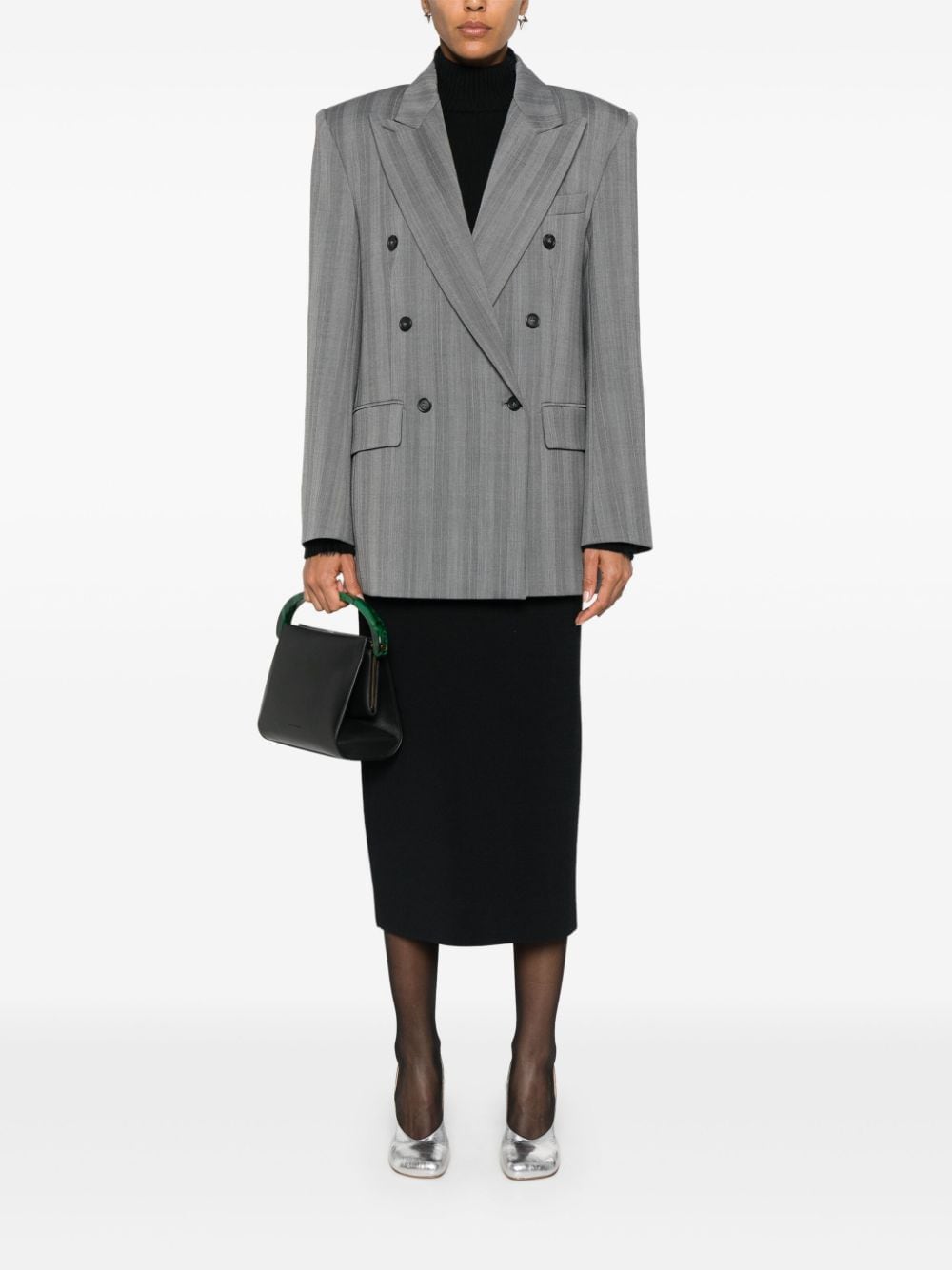 SPORTMAX Sportmax Merlot Double-Breasted Blazer