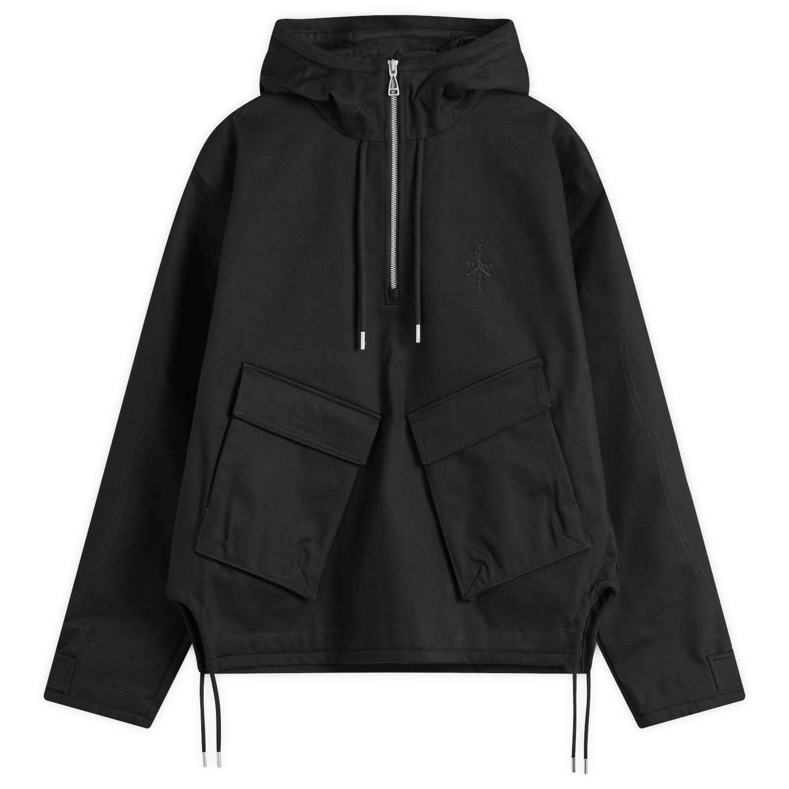 Jordan X Travis Scott Half Zip Jacket In Black - 40% Off | Editorialist