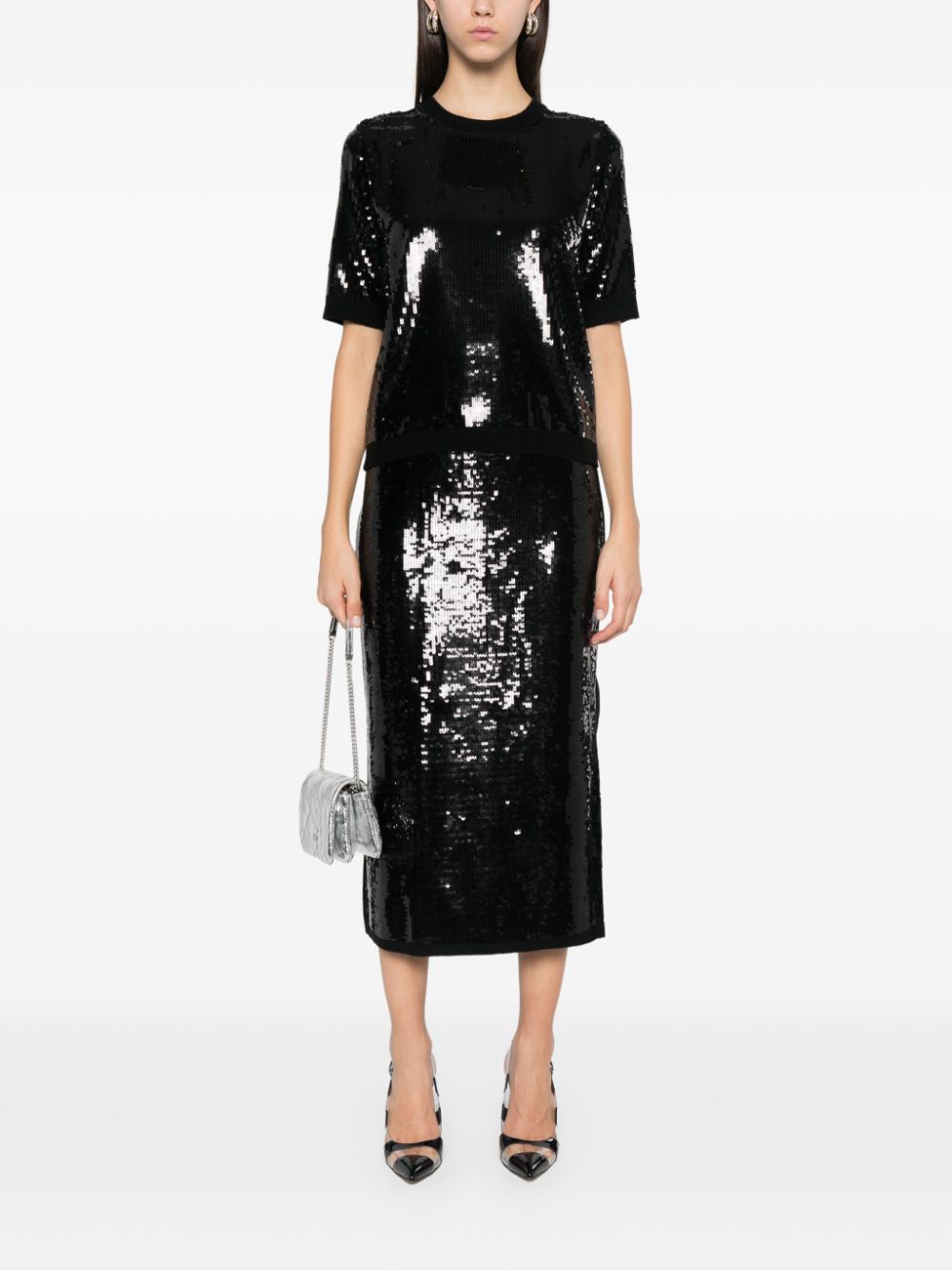 TWINSET TWINSET Sequinned Midi Skirt