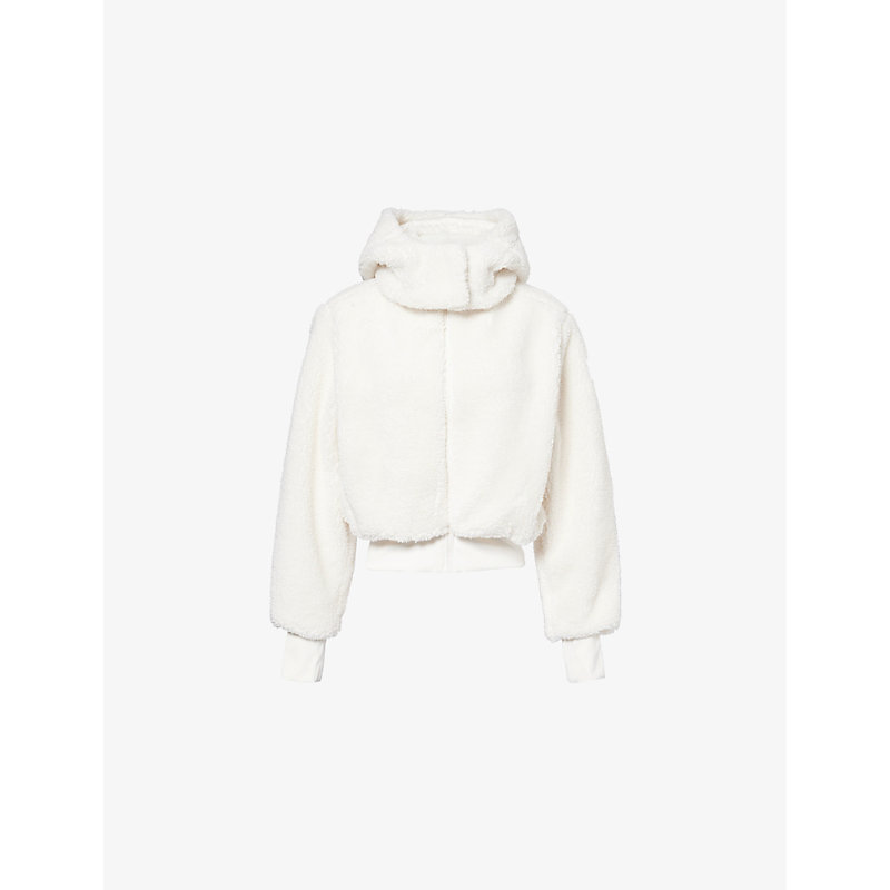 Alo Yoga Foxy Sherpa Hooded Fleece Jacket - Ivory | Editorialist