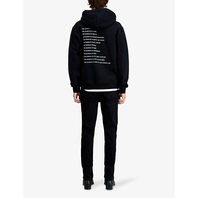 Rrr123 C.V.A Nyc Logo-Print Cotton-Jersey Zip-Up Hoodie 3 In Black