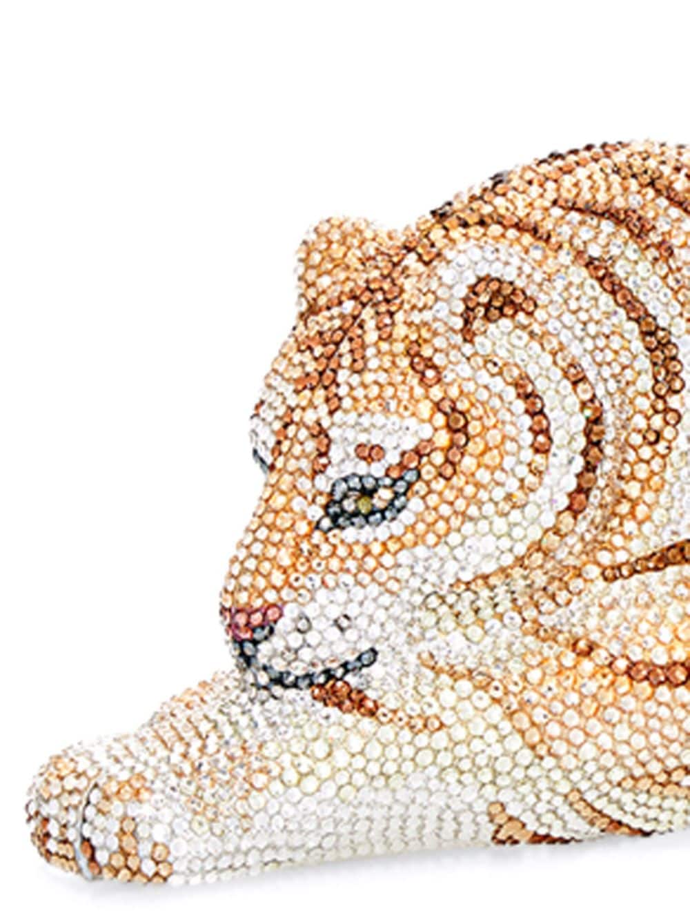 JUDITH LEIBER Judith Leiber Wildcat en Cub Rhinestone Clutch Bag