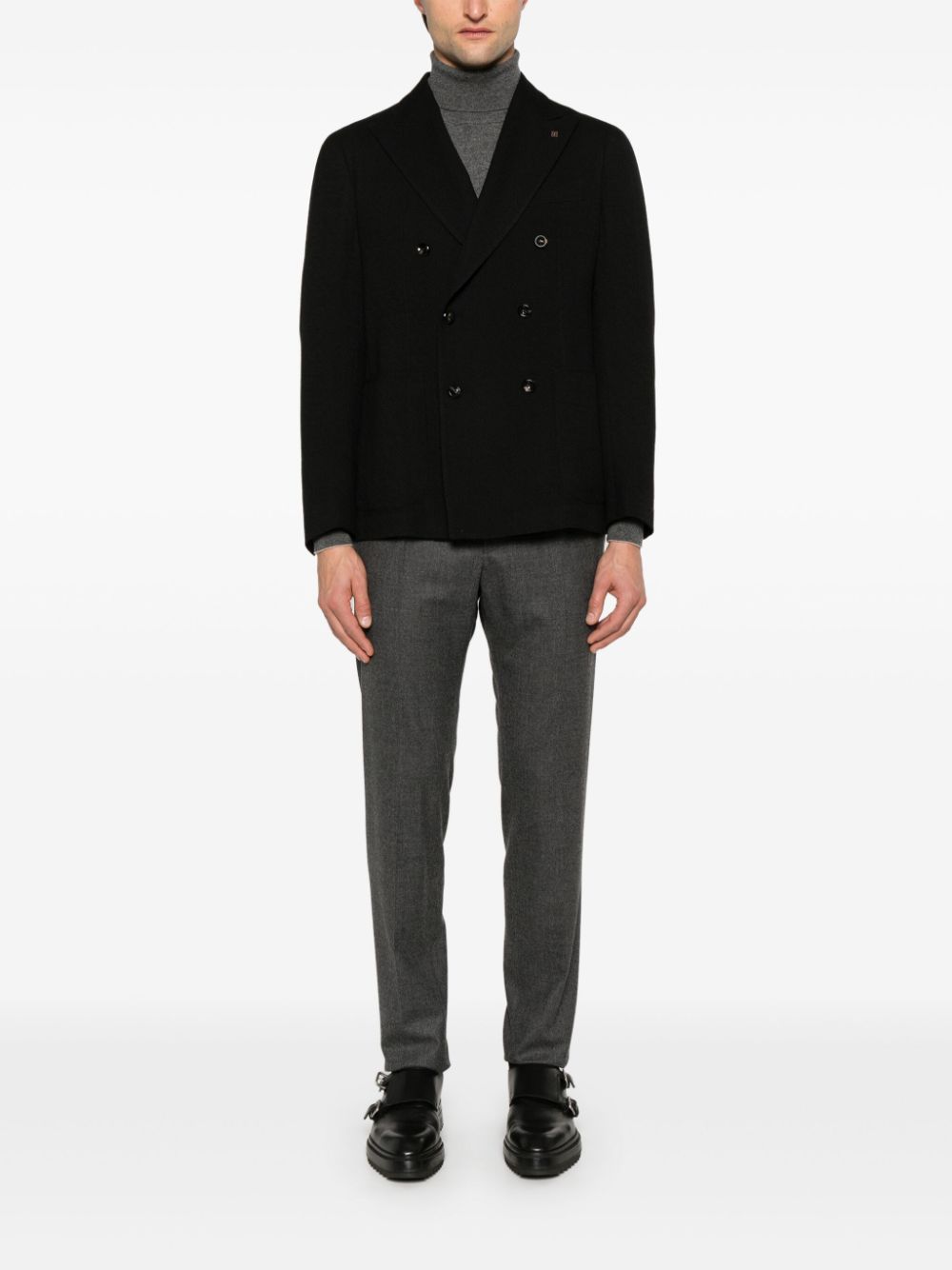 TAGLIATORE Virgin Wool Double-Breasted Blazer