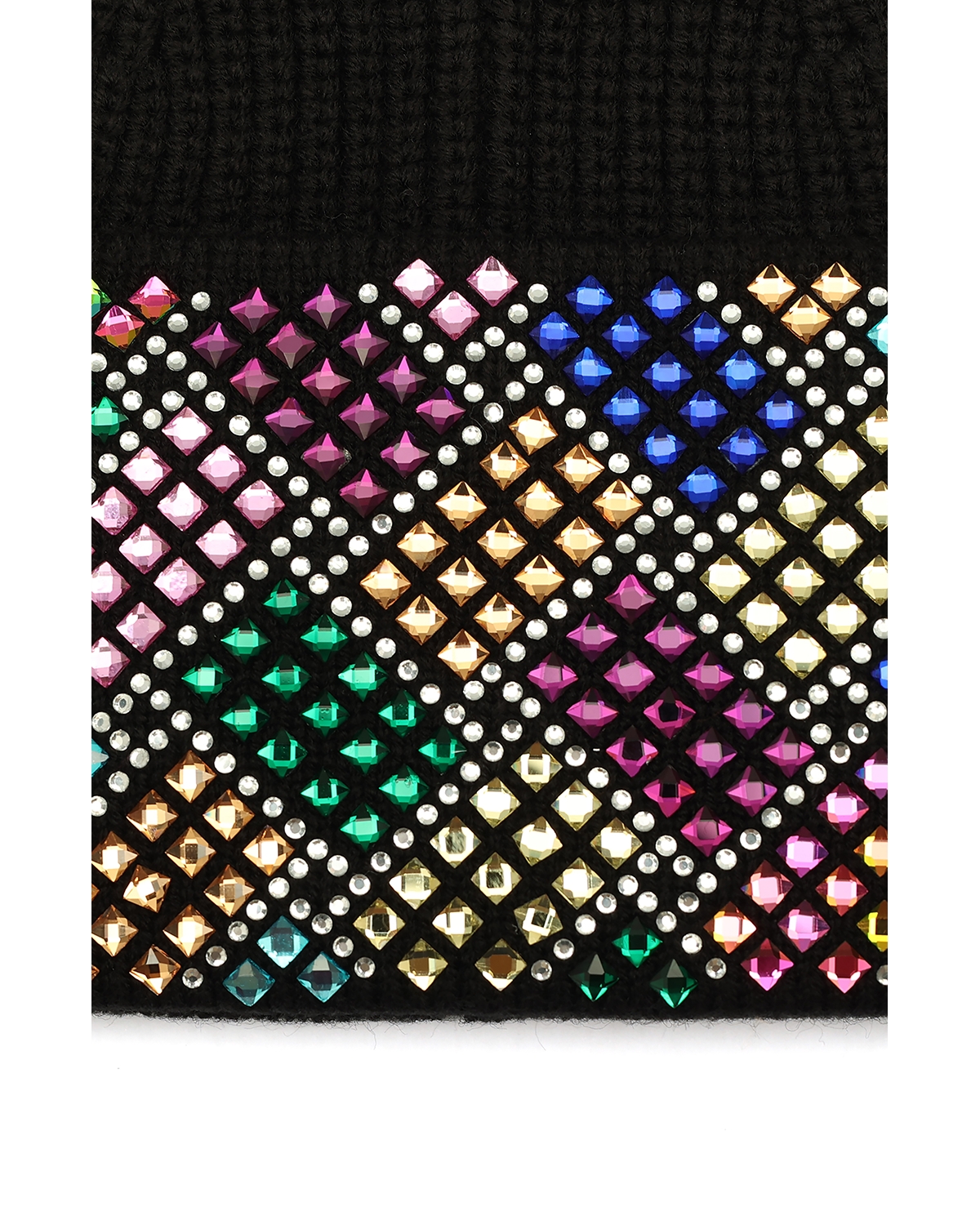 Kurt Geiger Kensington Beanie (also known as the Basketweave Crystal Beanie) CRYSTAL EAGLE BEANIE - KURT GEIGER LONDON HATS main image 2