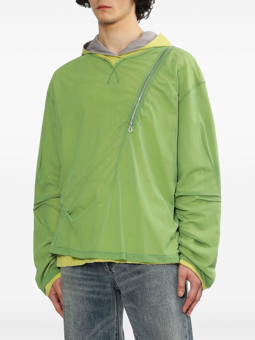 Kiko Kostadinov Knox Mesh Hoodie - Green | Editorialist