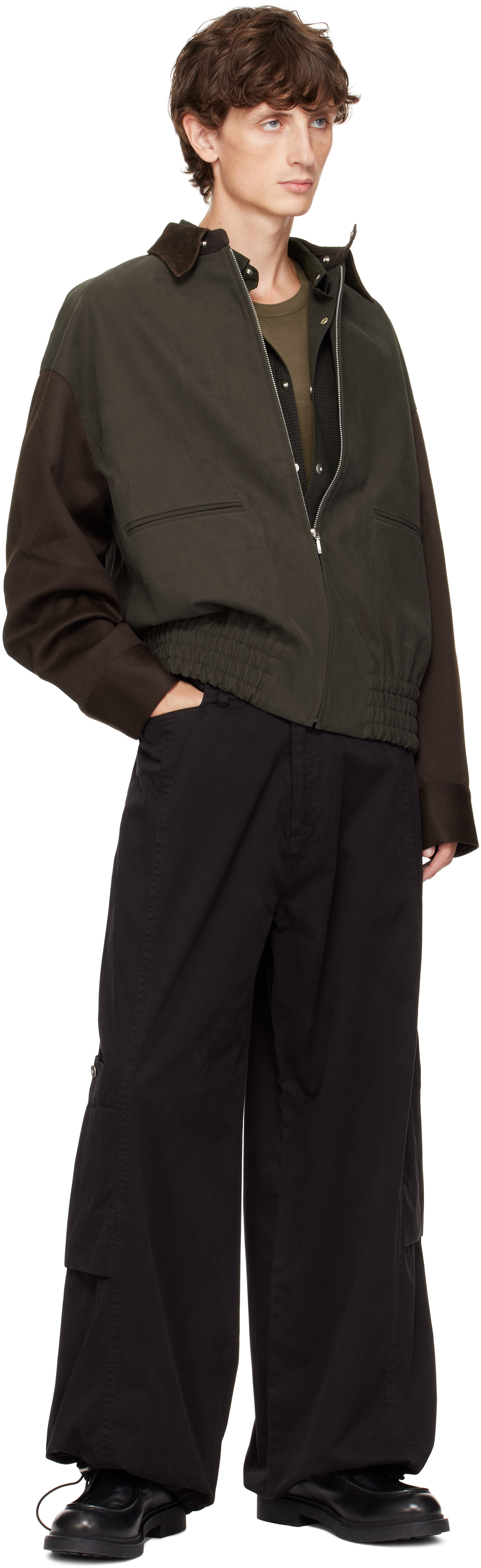 Omar Afridi Panelled Bontan Cargo Pants In Black - 45% Off