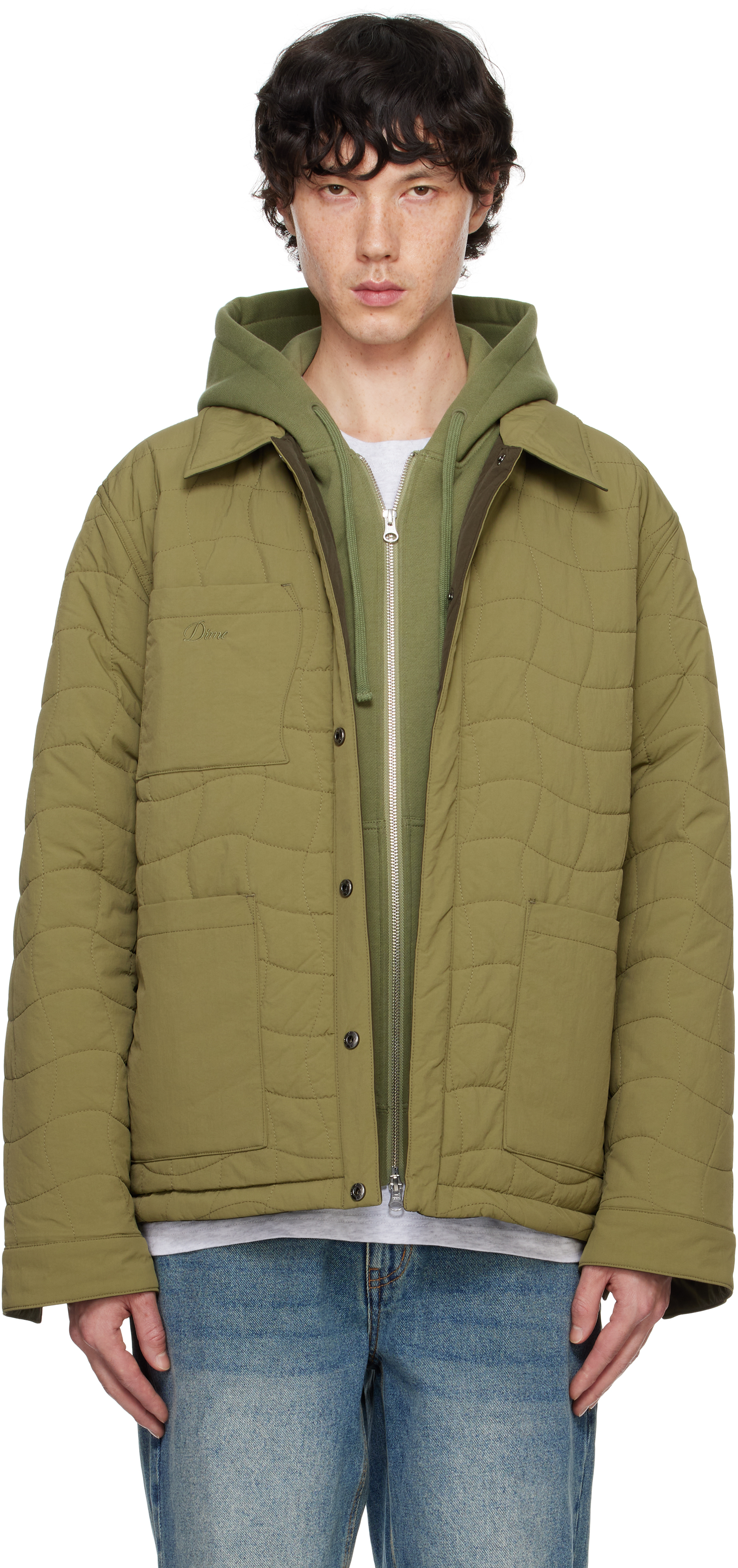 Dime Insulated Reversible Jacket - Moss/Army | Editorialist