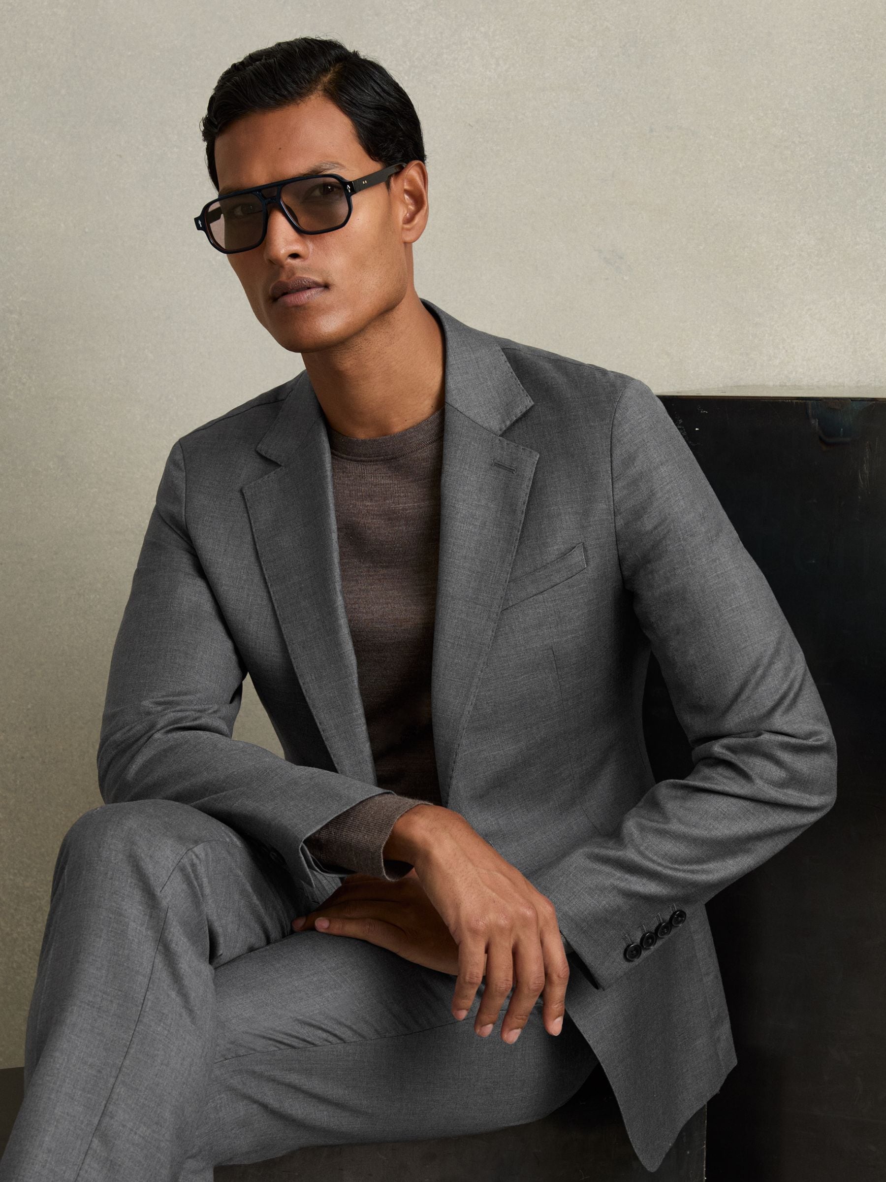 REISS Aspire Slim-Fit Wool Suit Waistcoat