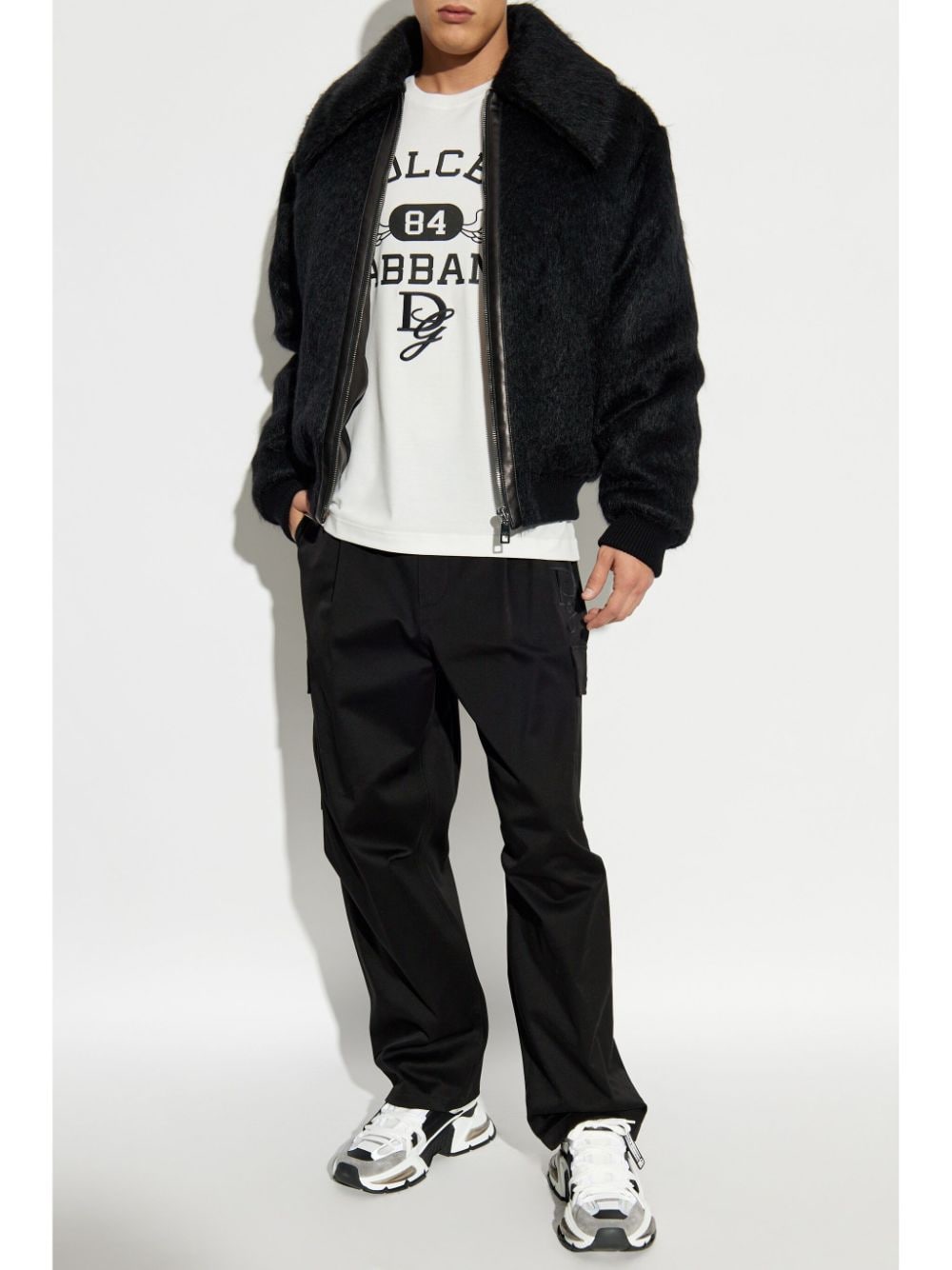 DOLCE & GABBANA Dolce & Gabbana Logo-Embroidered Cargo Trousers