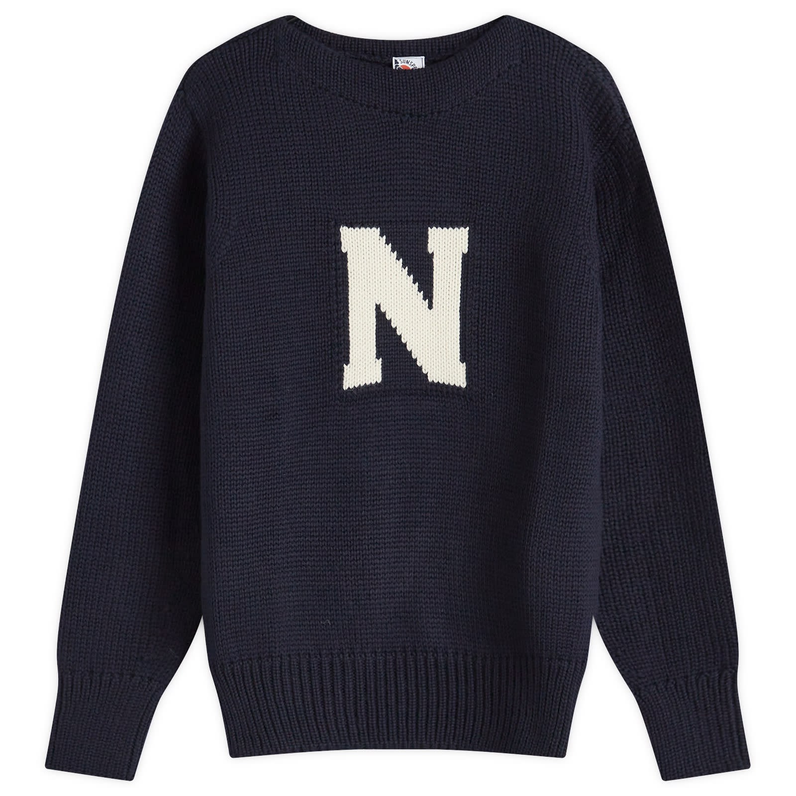 Sunspel X Nigel Cabourn Crew Knit Sweater In Navy - 50% Off 