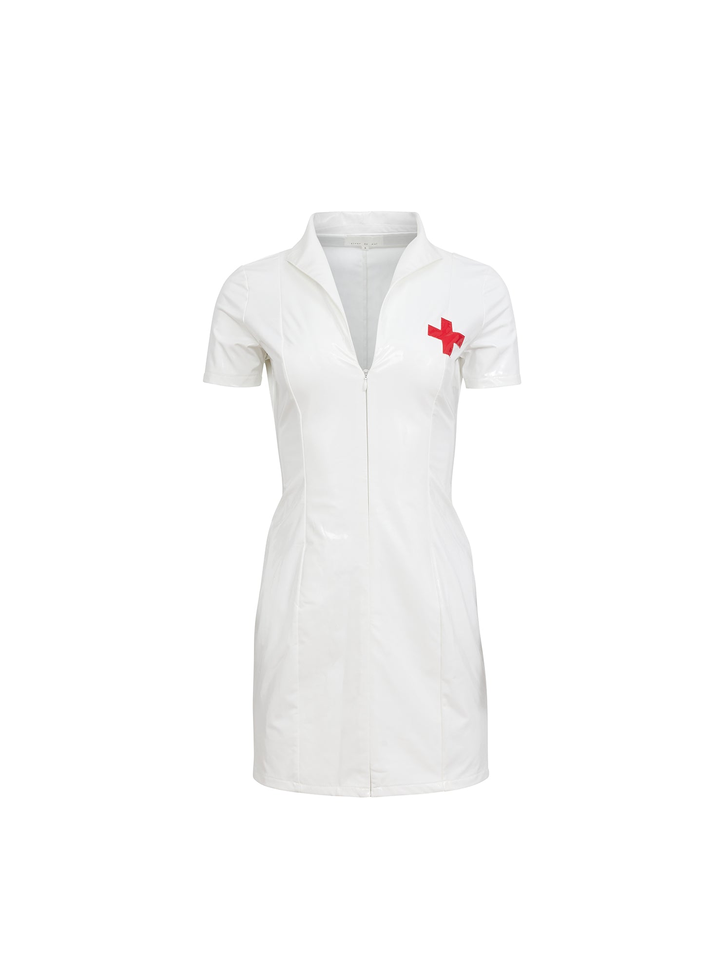 white nurse dress Short A-Line Homecoming Dress with Lace-Up Corset Back Gold / 2XLarge main image 1