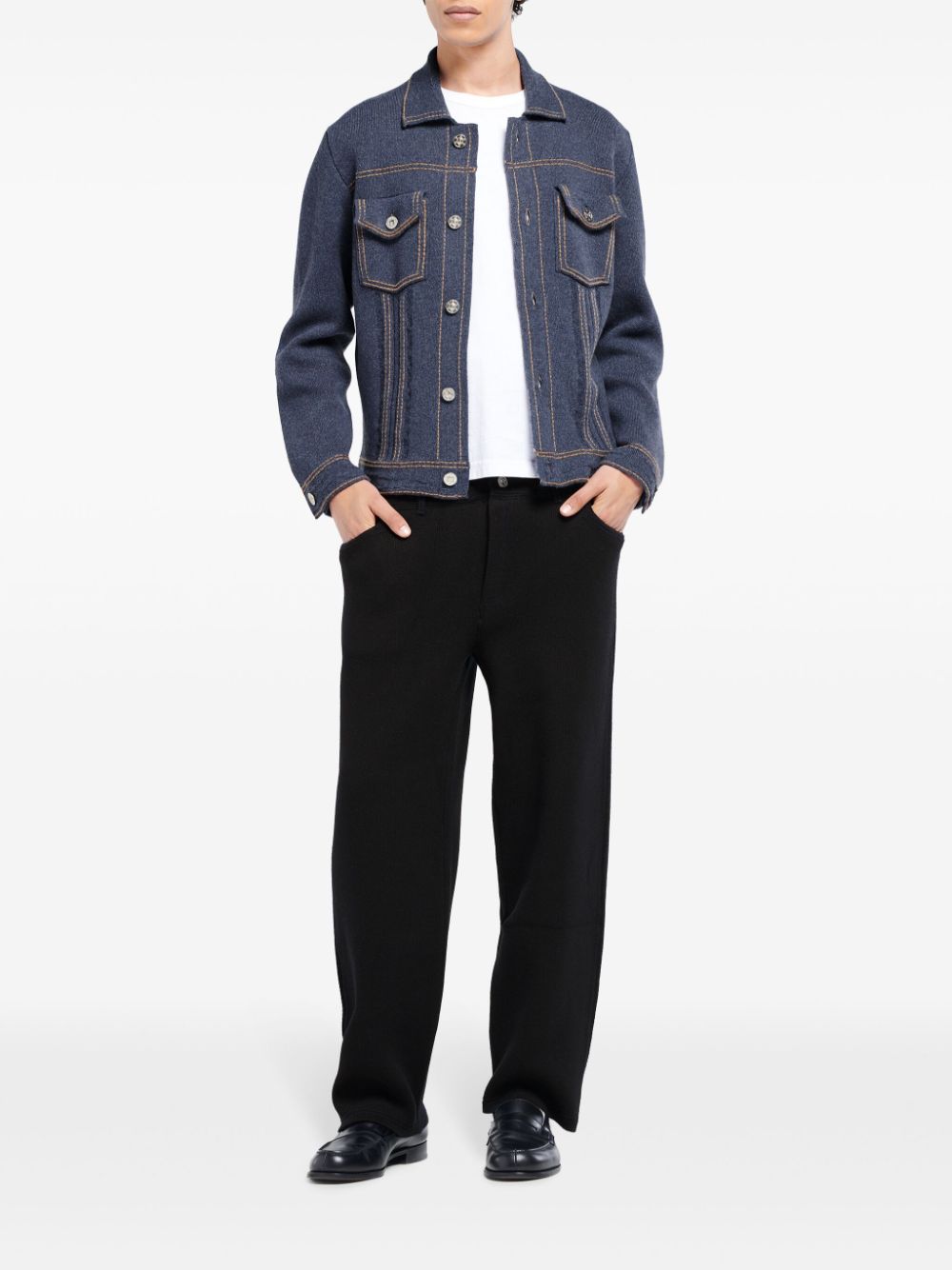 BARRIE Barrie Knitted Denim Jacket