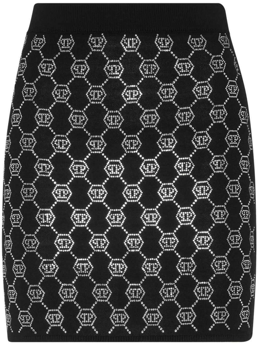 PHILIPP PLEIN Philipp Plein Monogram Knitted Mini Skirt