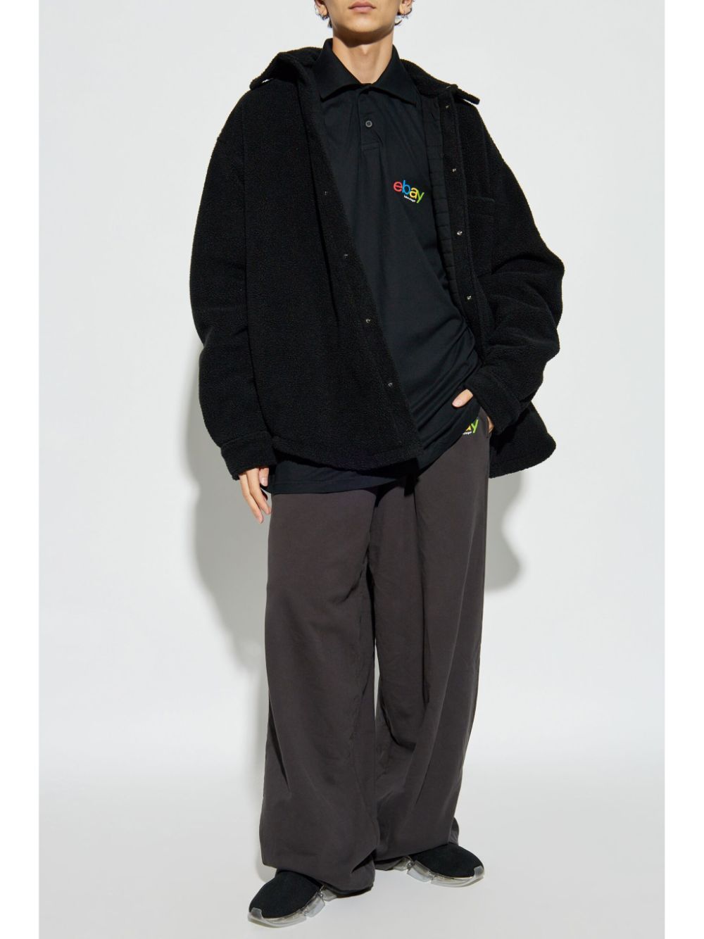 BALENCIAGA brushed-finish fleece shirt