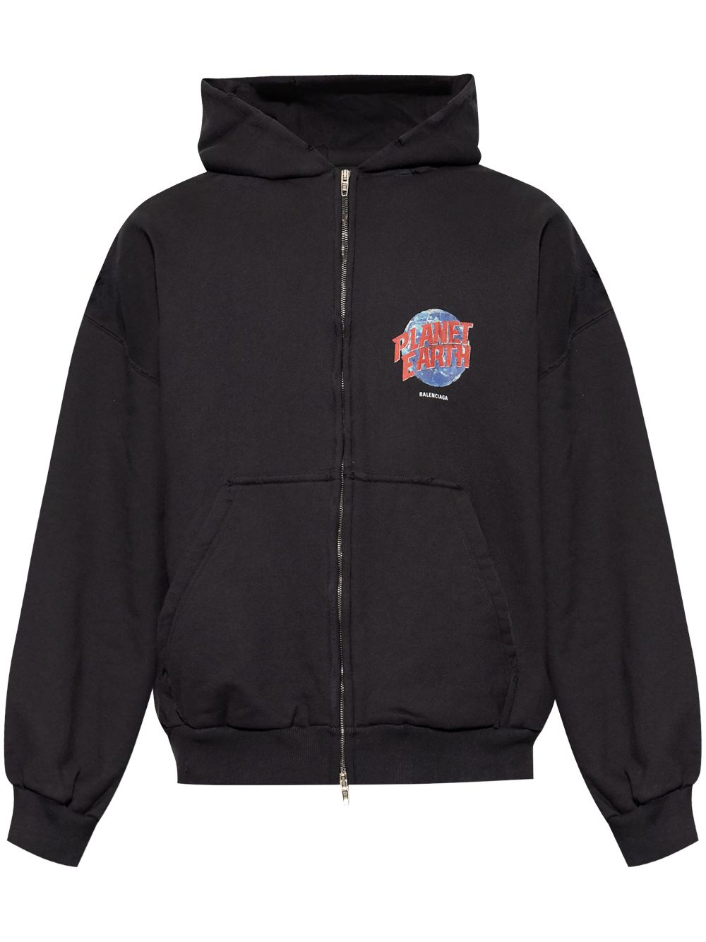 かぼ　BALENCIAGA PLANET EARTH パーカー ブラック Balenciaga Planet Earth Hoodie - Black | Editorialist