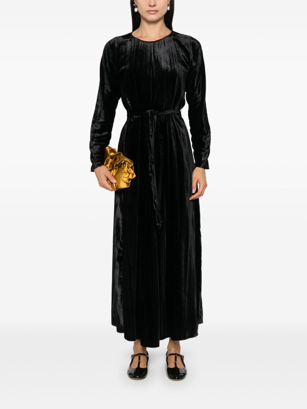 FORTE_FORTE Forte Forte Pleated Velvet Maxi Dress