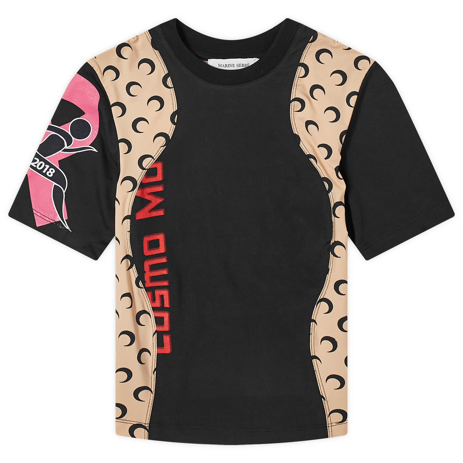 Buy MARINE SERRE Regenerated Graphic T-shirt - Black At 49% Off