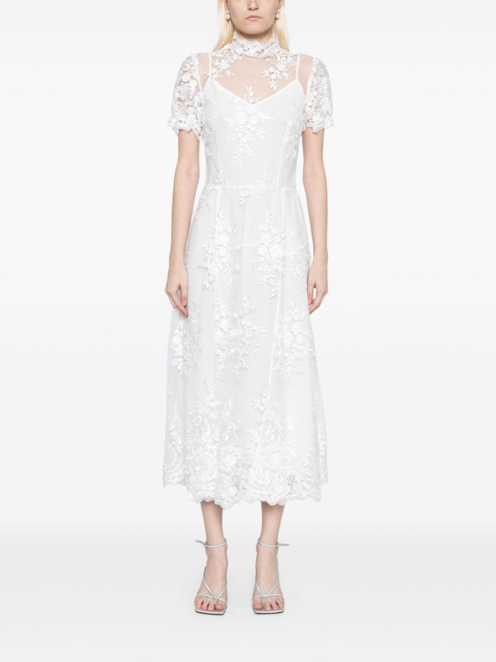 MACGRAW Macgraw Porcelain Lace Overlay Dress