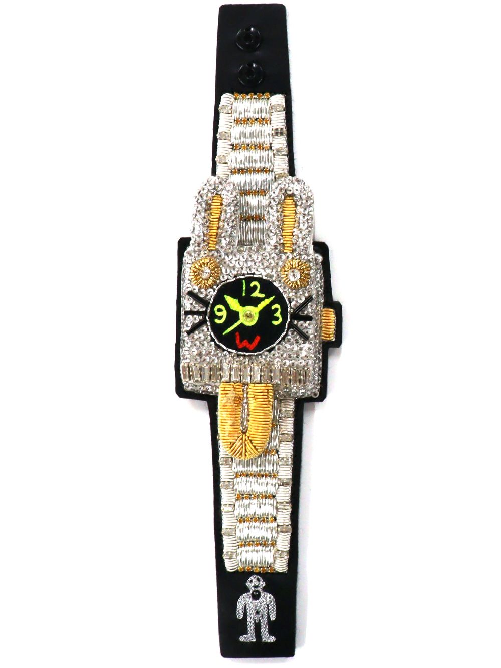 Walter Van Beirendonck Crazy Bunny Bracelet In Black - 30% Off