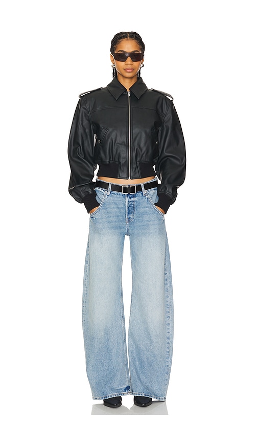 LOVERS AND FRIENDS Dylan Faux Leather Bomber Jacket