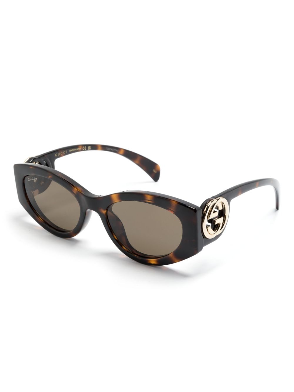 Gucci Tortoiseshell Cat-Eye Sunglasses - Brown Gradient Lenses GG0073SK 002 Cat-eye frame sunglasses in tortoiseshell acetate | GUCCI® US main image 2