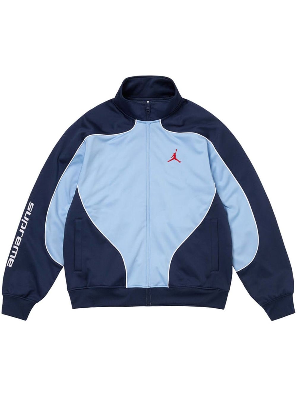 Supreme X Jordan Tricot Track Jacket - Blue | Editorialist