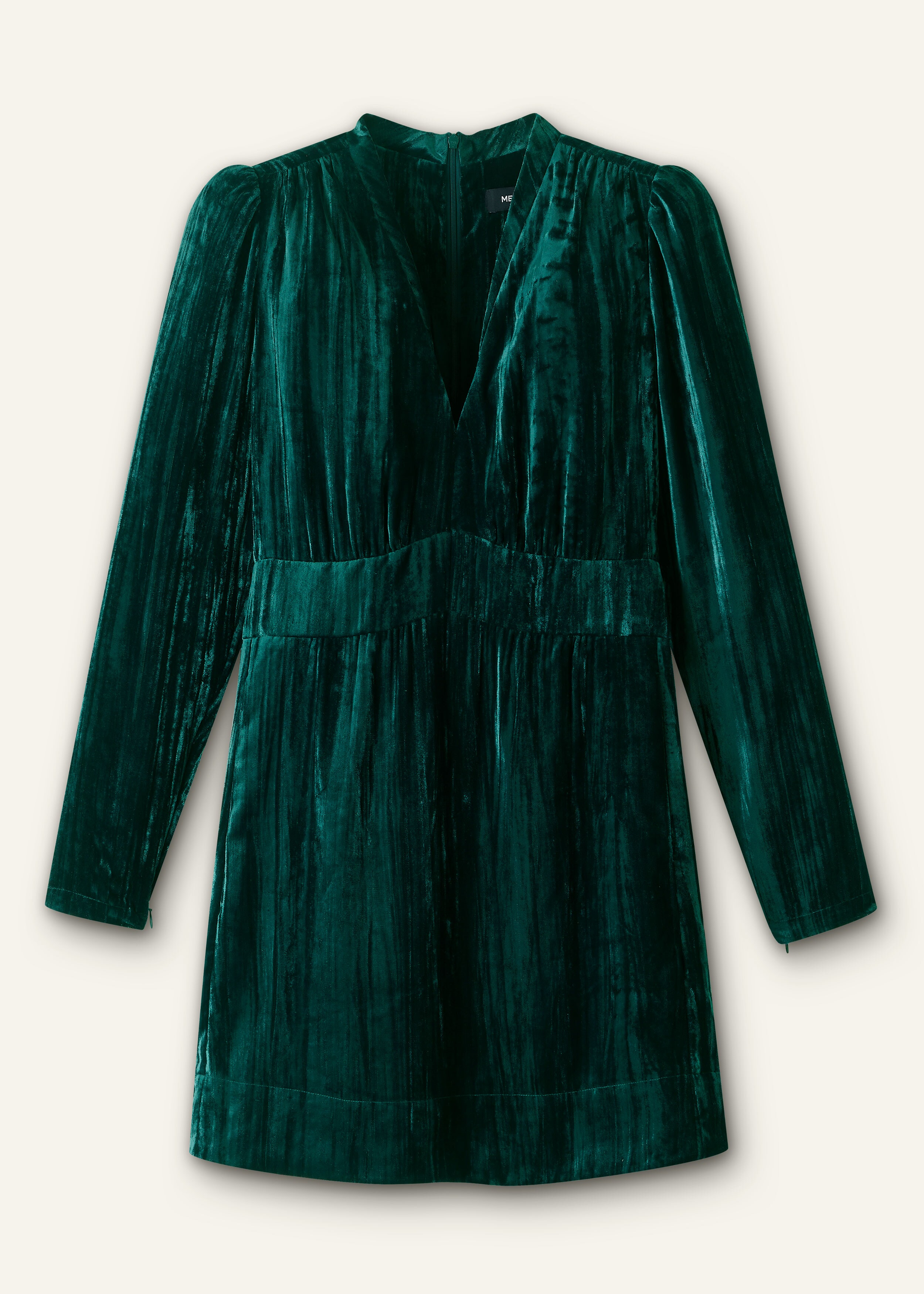 Me+Em Crush Velvet Mini Dress In Gable Green - 30% Off | Editorialist