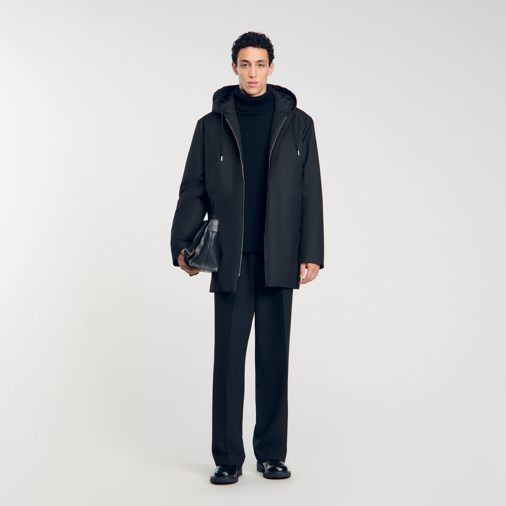 SANDRO Sandro Quilted Zip-Up Parka