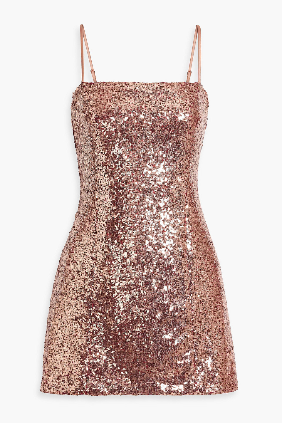 Hvn Mia Sequined Tulle Mini Dress In Rose Gold - 75% Off | Editorialist Hvn Mia Sequined Tulle Mini Dress In Rose Gold - 75% Off | Editorialist