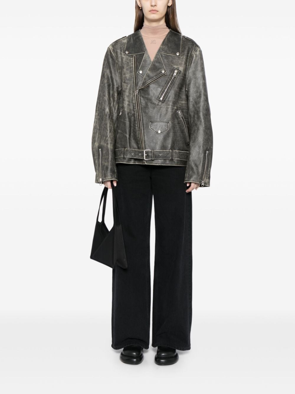 MAISON MARGIELA MM6 Maison Margiela Leather Biker Jacket