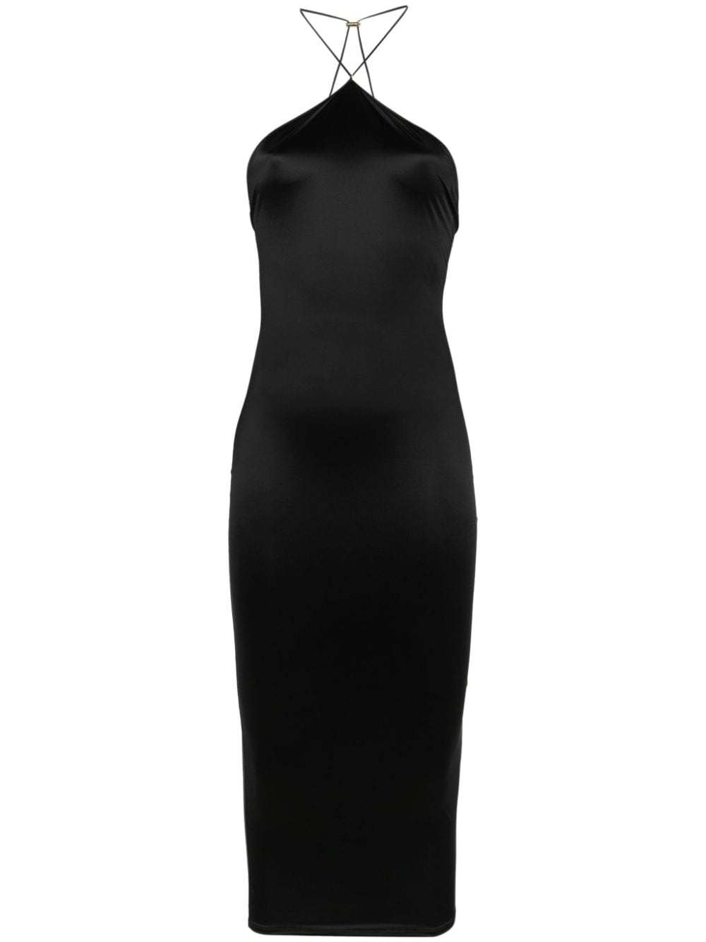 Maison Close French Kiss Open-Back Midi Dress - Black