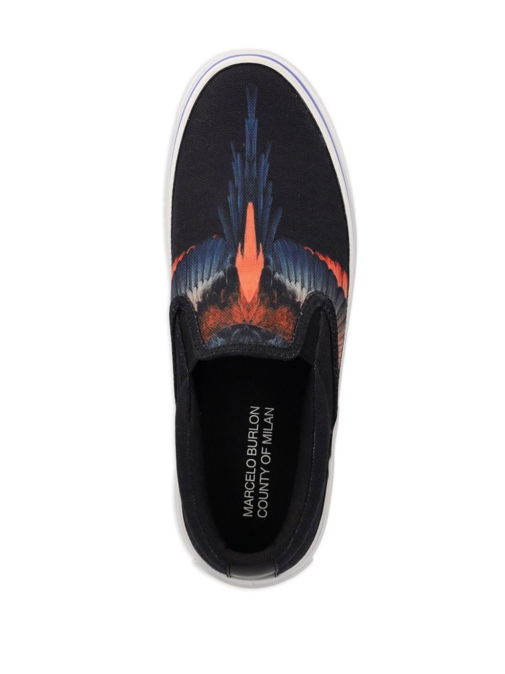 County Of Milan Marcelo Burlon Wings Print Slip-On Sneakers In